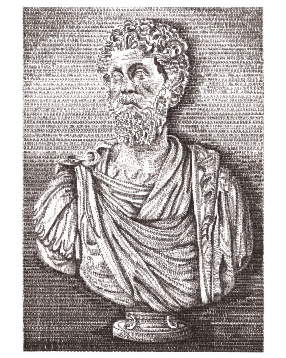 Marcus Aurelius Typewriter Art